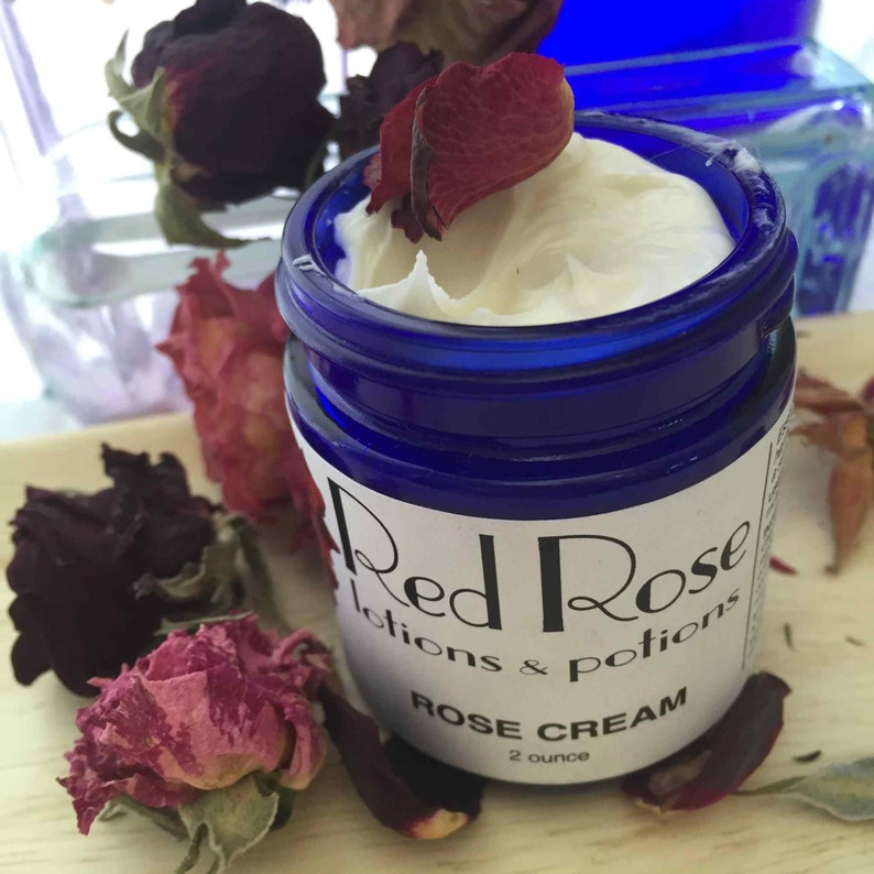 Organic Rose Essential Oil Cream - Mind Stimulating Skincare - Etsy