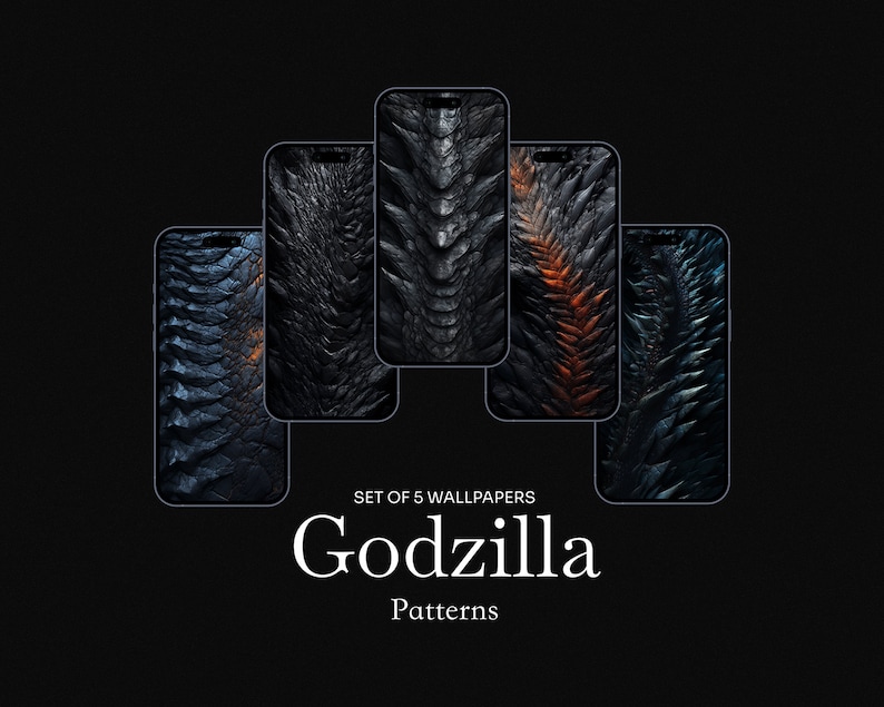 Phone Wallpapers Godzilla Skin Pattern — Monster-inspired Backgrounds ...