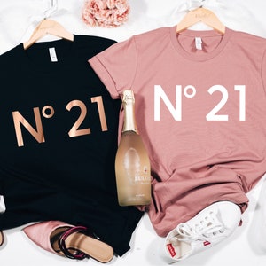 21st Birthday Shirt - Number 21 - Unisex Crew Neck T Shirt - North of ...