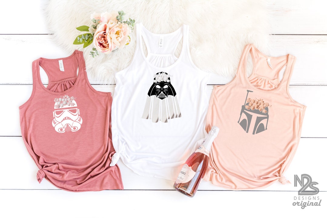 Darth Bride Maid Boba BridesTrooper - Women's Racerback Flowy Tank Top ...