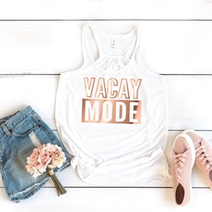 Summer Vacation Tank Vacay Mode Women's Flowy Racerback Tank Top Summer ...