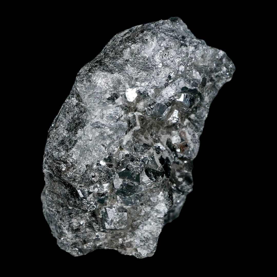 3.4" Silver Nickel Metallic Skutterudite Crystal Mineral Aghar Mine ...