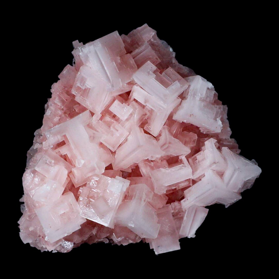 3.4" Quality Pink Halite Salt Crystals Cluster Mineral Trona ...