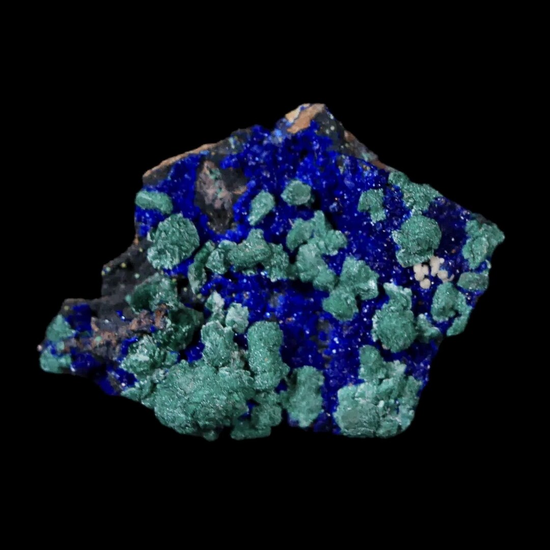 1 Azurite Crystals & Malachite on Matrix Very Colorful Mineral Tiznit ...