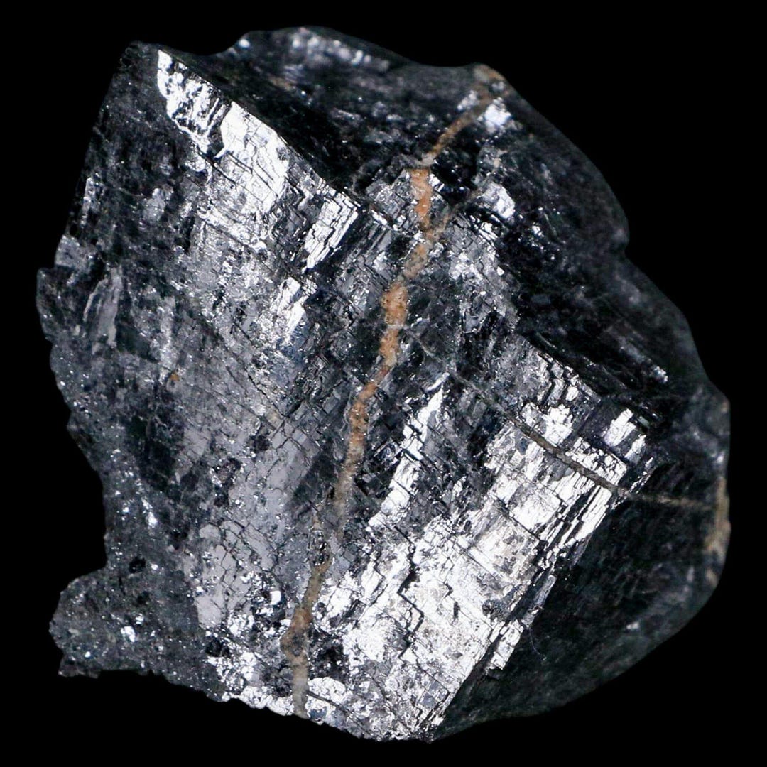 1.9" Rough Natural Silver Metallic Galena Crystal Mineral Mibladen ...