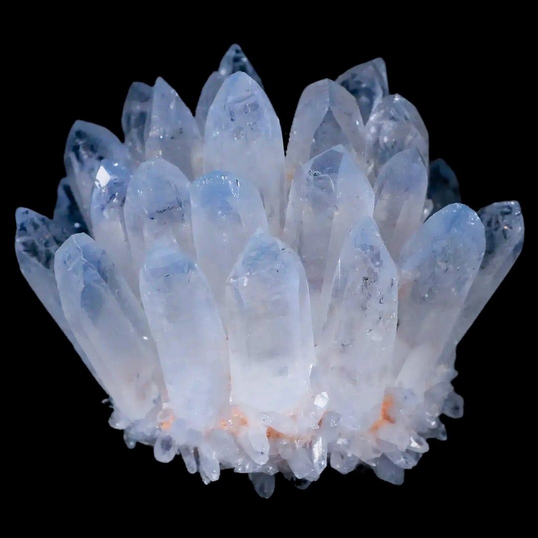 3.3" Ice Blue Phantom Quartz Crystal Cluster Group Mineral Specimen ...