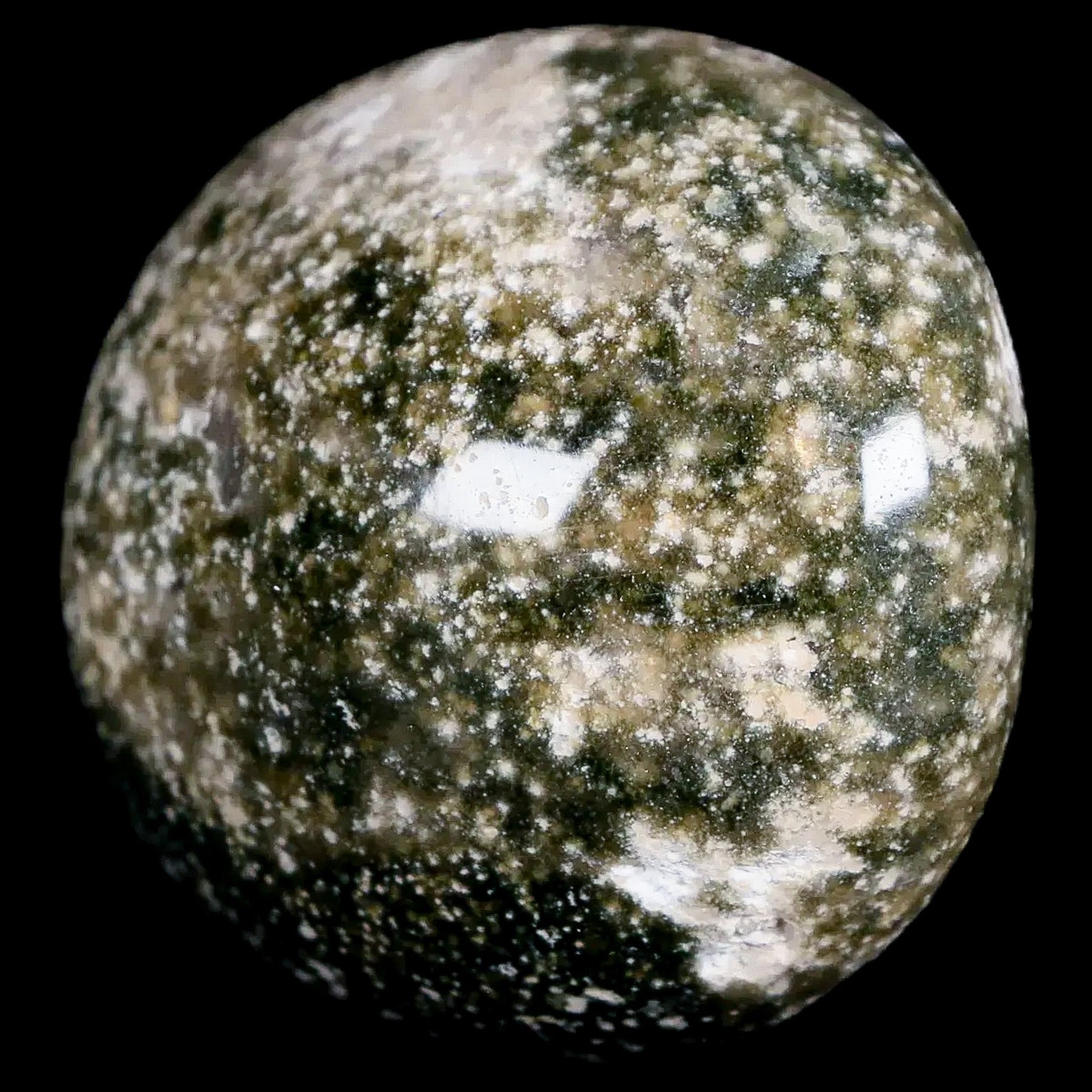 2.4" Natural Polished Ocean Jasper Crystal Palm Stone From Madagascar ...