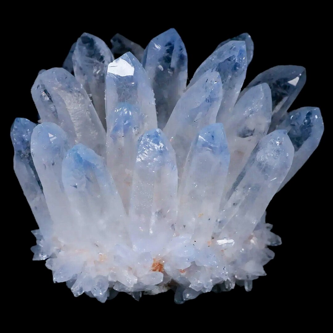 3.3" Ice Blue Phantom Quartz Crystal Cluster Group Mineral Specimen ...