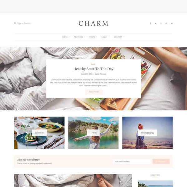 Essence Wordpress Blog Theme - Etsy
