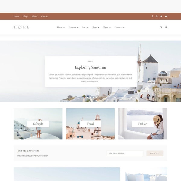 Essence Wordpress Blog Theme - Etsy