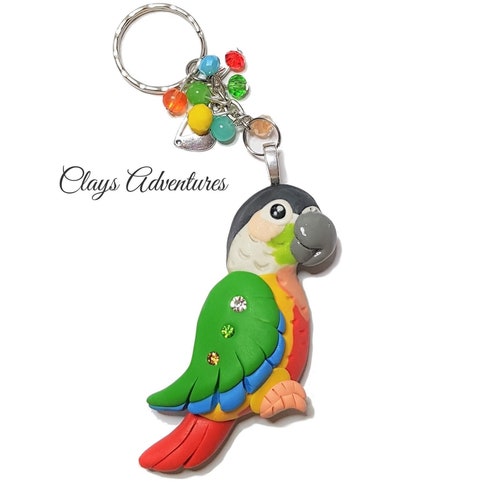 Sun Conure Parrot Necklace Handmade Parrot Figurine Made of - Etsy