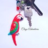 Cockatoo Parrot Keychain , Handmade, Parrot Figurine Made of Polymer ...