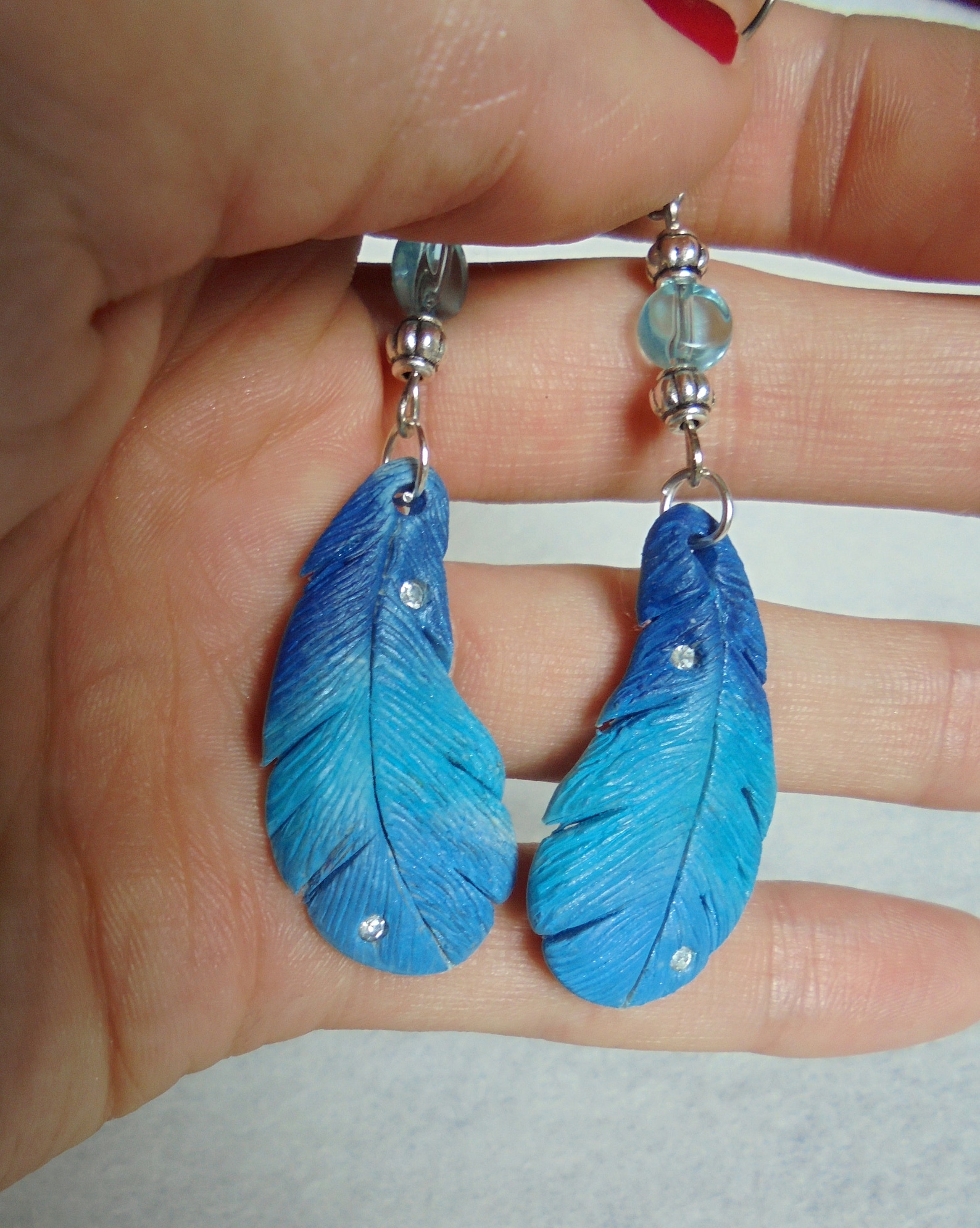 Feathers Earrings Colorful Earrings Parrot Earrings. - Etsy
