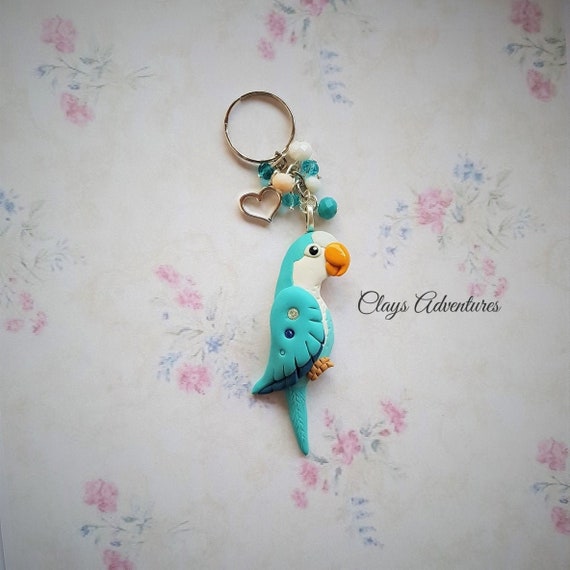 Quaker Parrot Keychain Handmade Parrot Figurine Made of | Etsy