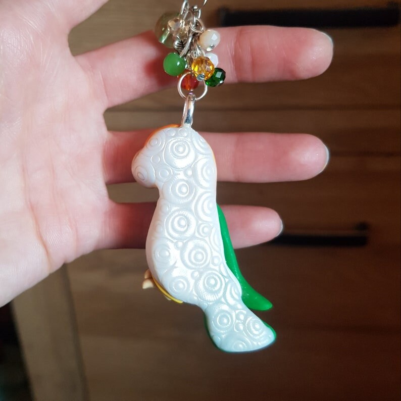 Double Yellow Headed Amazon Parrot Key Chain Handmade - Etsy