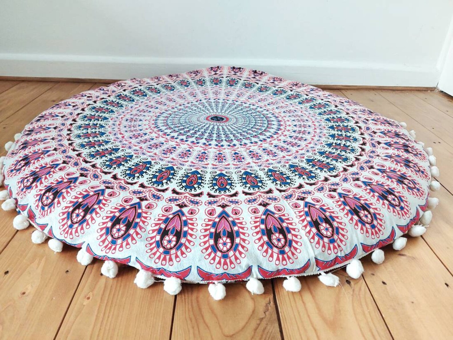 Round Mandala Floor Cushion Cover Meditation Cushion Cover | Etsy
