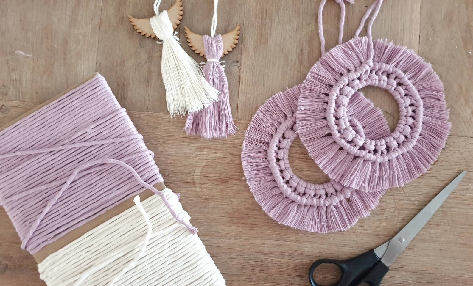 Set of 4 Natural Cotton Angel Christmas Decorations Elegant - Etsy UK
