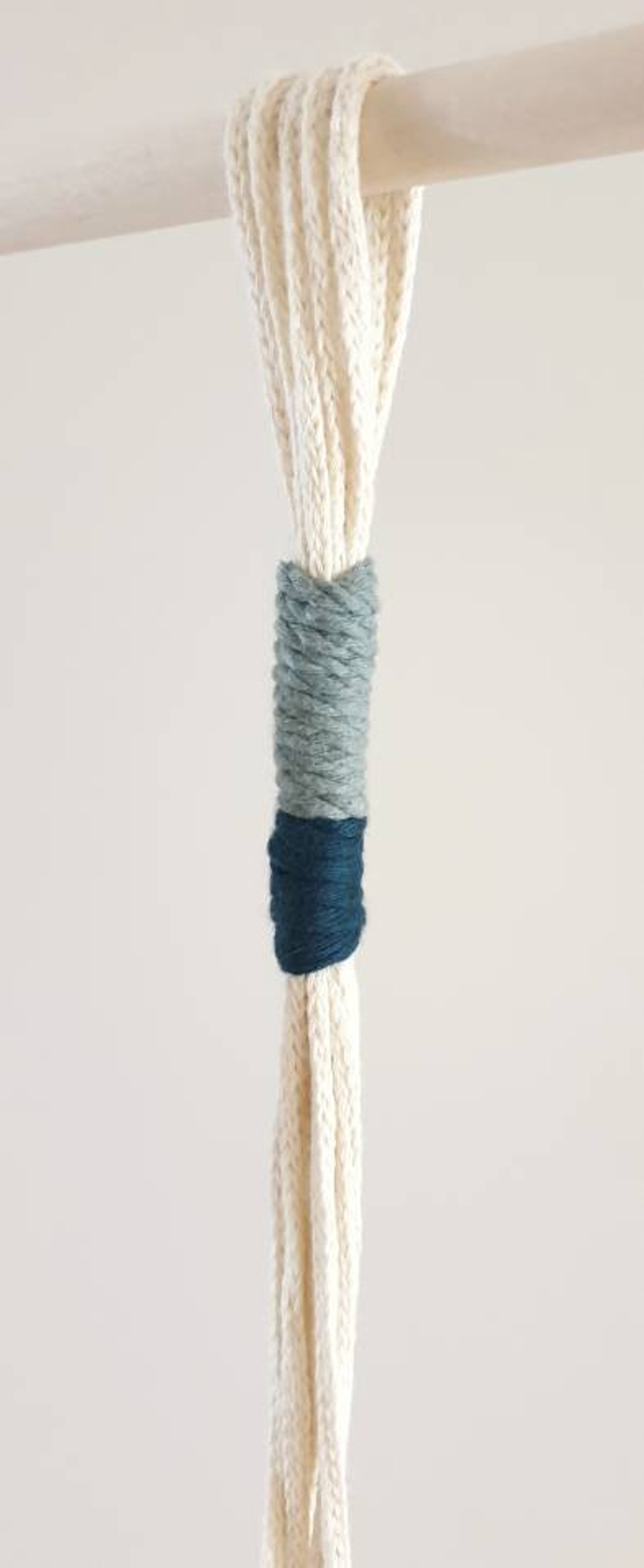 Modern Macrame Plant Hanger Rope Planter With Colour Trim - Etsy