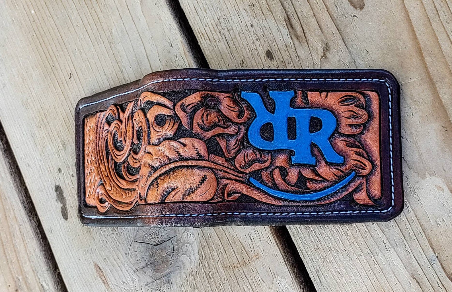 Mens Leather Wallet, Custom Leather Wallet, Hand Tooled Western Wallet ...