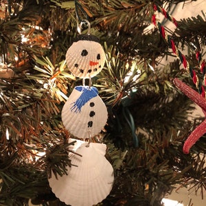 Seaside Snowman Christmas Ornament - Etsy