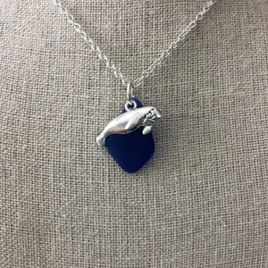 Manatee Sea Glass Necklace - Choice of Color - Etsy