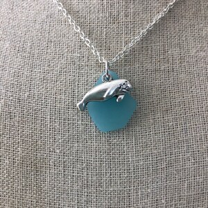 Manatee Sea Glass Necklace - Choice of Color - Etsy