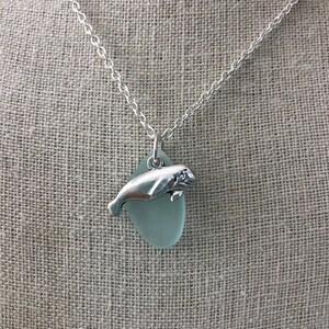 Manatee Sea Glass Necklace - Choice of Color - Etsy