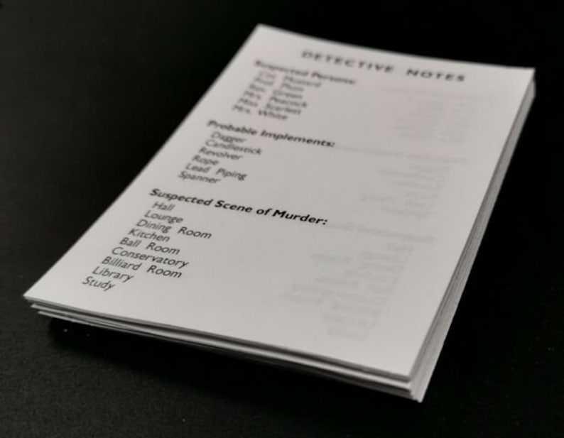 Cluedo Clue Spares 1949 1965 1972 Rules Detective Notes Murder Cards ...