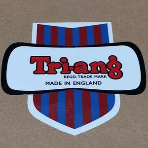 Triang Tri-ang Logo Shield Sticker Decal for Bikes Trikes Scooters Toys ...