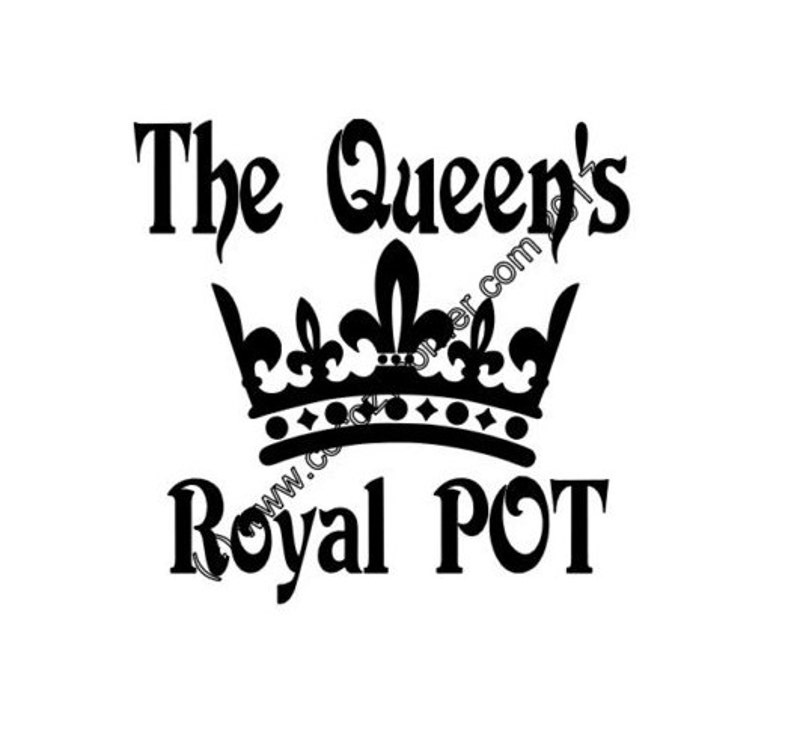 The Queen's Royal Pot Appliance Decal | Etsy