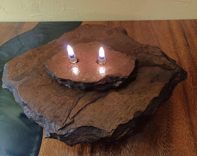 Candle Handmade, Rock Candle, Stone Candle, Oil Candle, Oil Lamp - Etsy