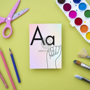 Rainbow Watercolor ASL Alphabet Classroom Posters - Etsy