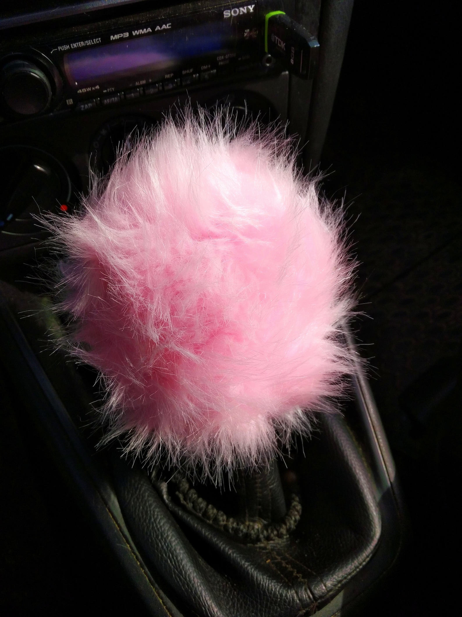 Fuzzy Pink Car Accessories: Steering Wheel, Gear Shift, Mirror Cover ...