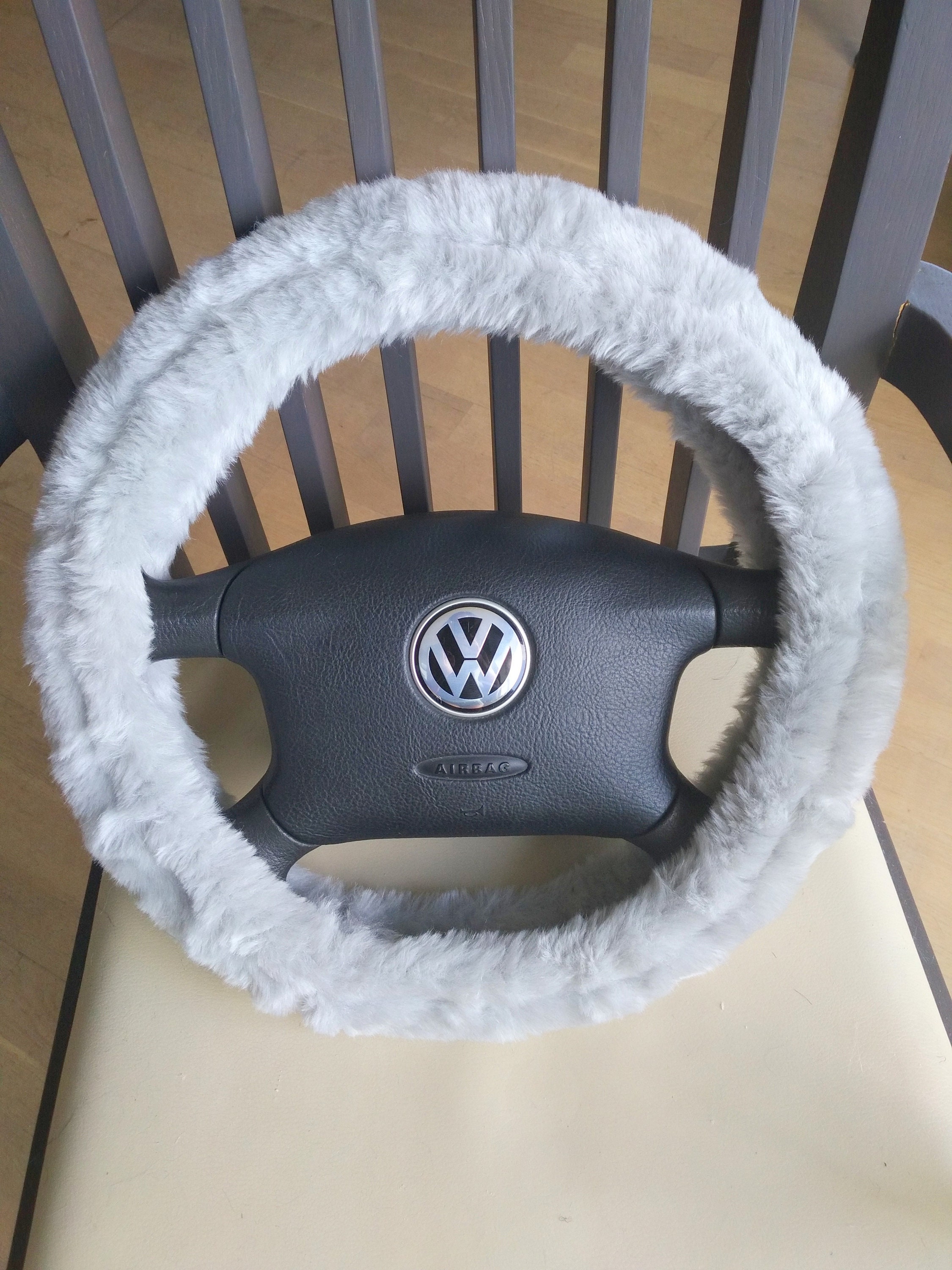 Pink Fuzzy Steering Wheel Cover: Faux Fur Car Accessory - Etsy