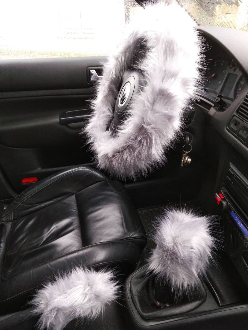 Fuzzy Car Accessories Steering Wheel Cover Gear Shift Knob - Etsy