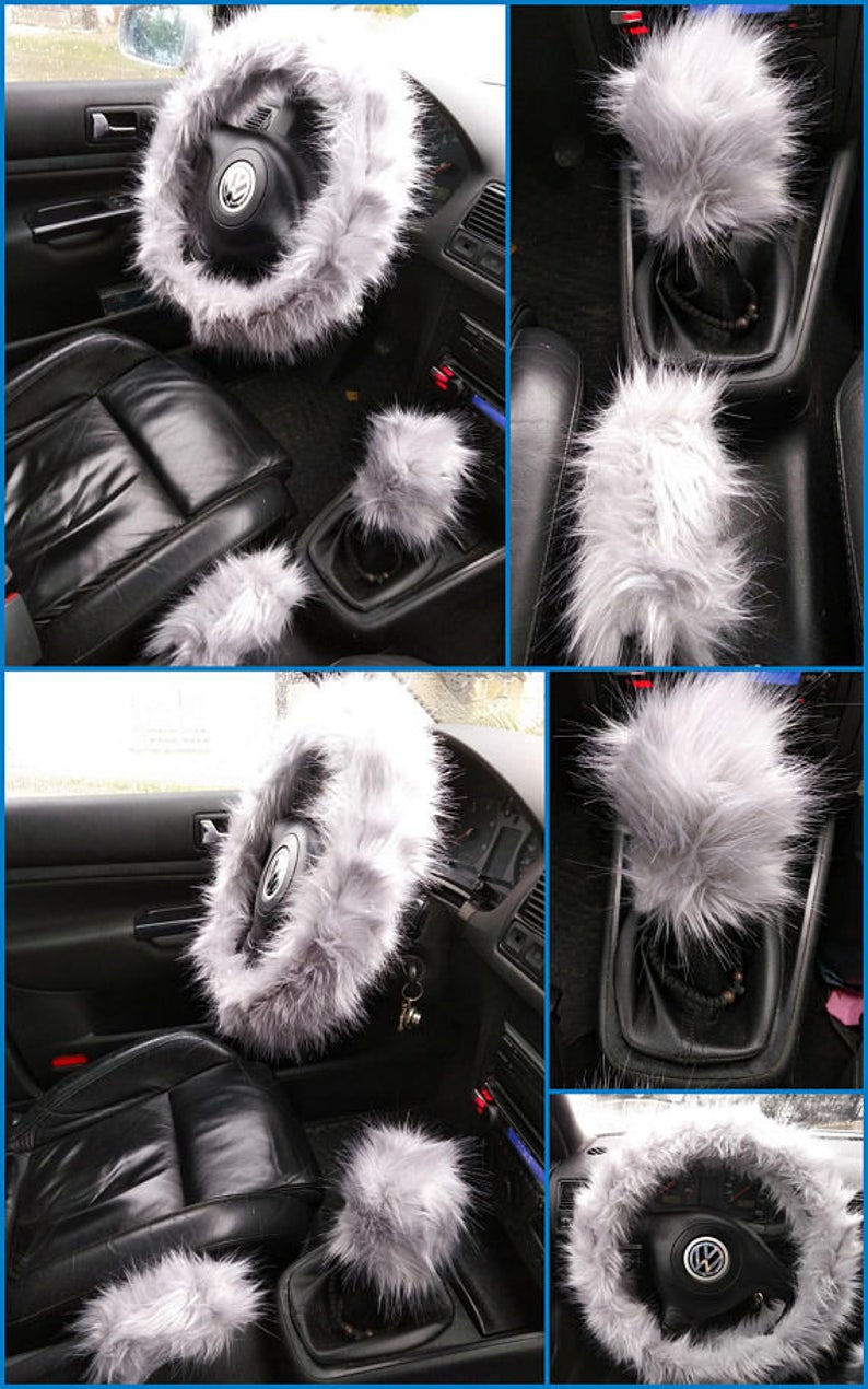 Fuzzy Car Accessories Steering Wheel Cover Gear Shift Knob - Etsy