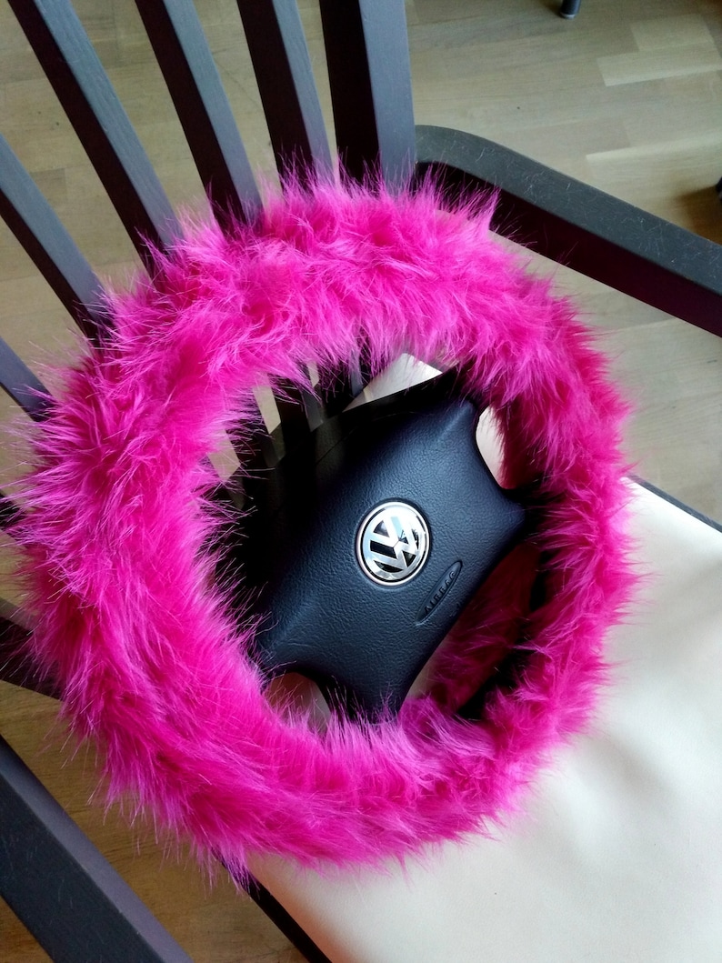 Fuzzy Car Accessories: Steering Wheel Cover Set - Etsy