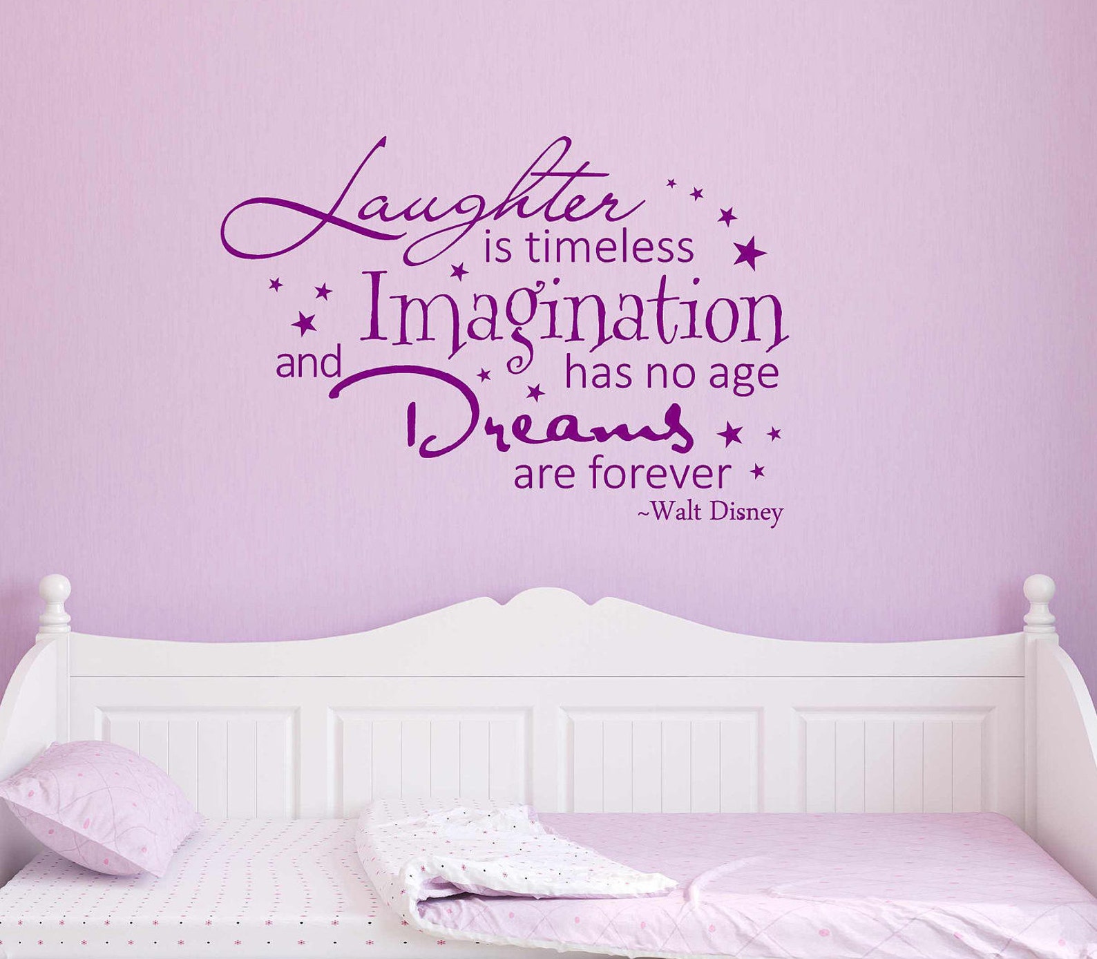 Laughter is Timeless Wall Decal, Walt Disney Inspirational Quote, Vinyl ...