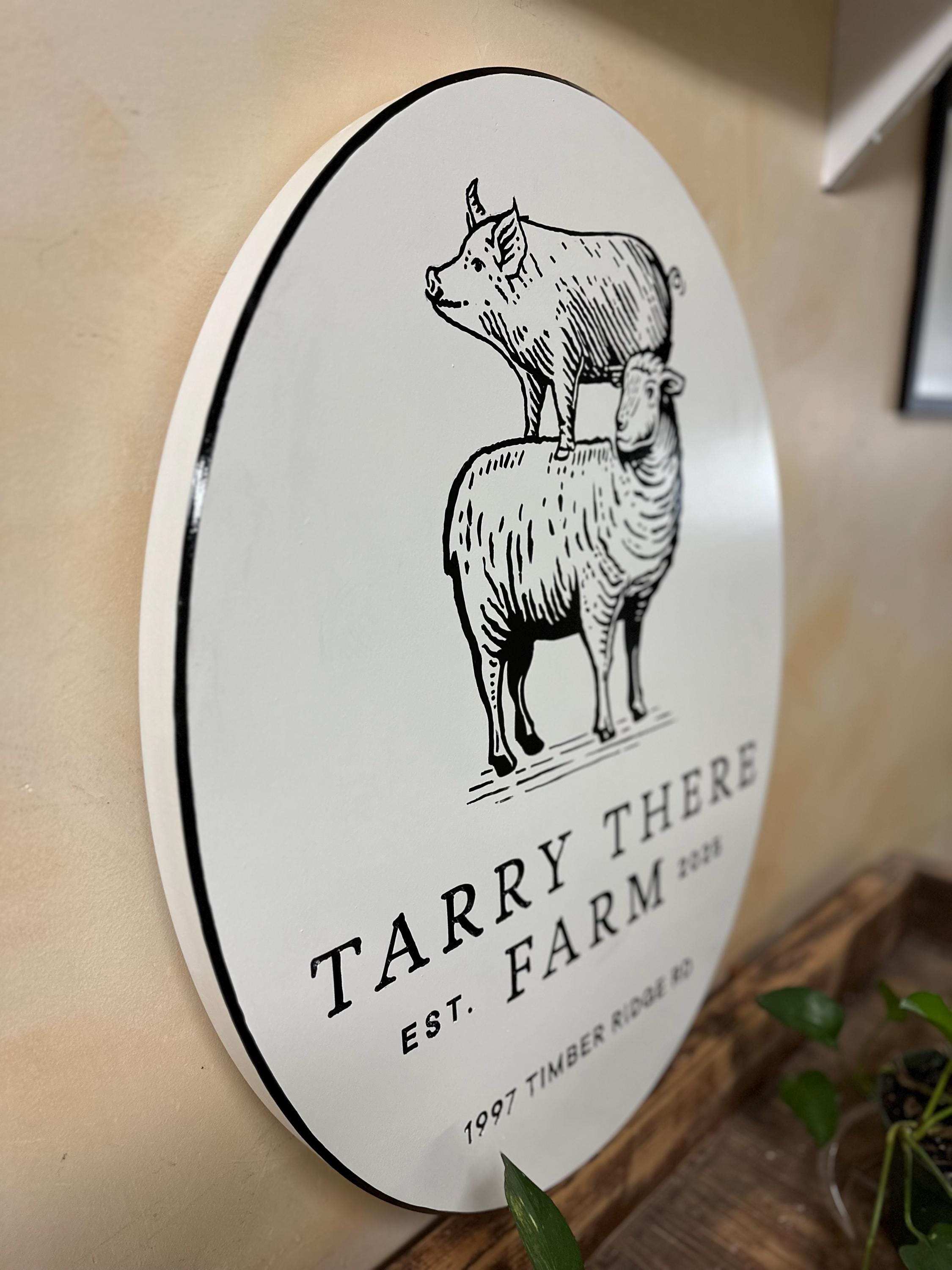 Custom Carved Outdoor Farm Sign, Logo Included on Sign, HDU Sign, Hand ...