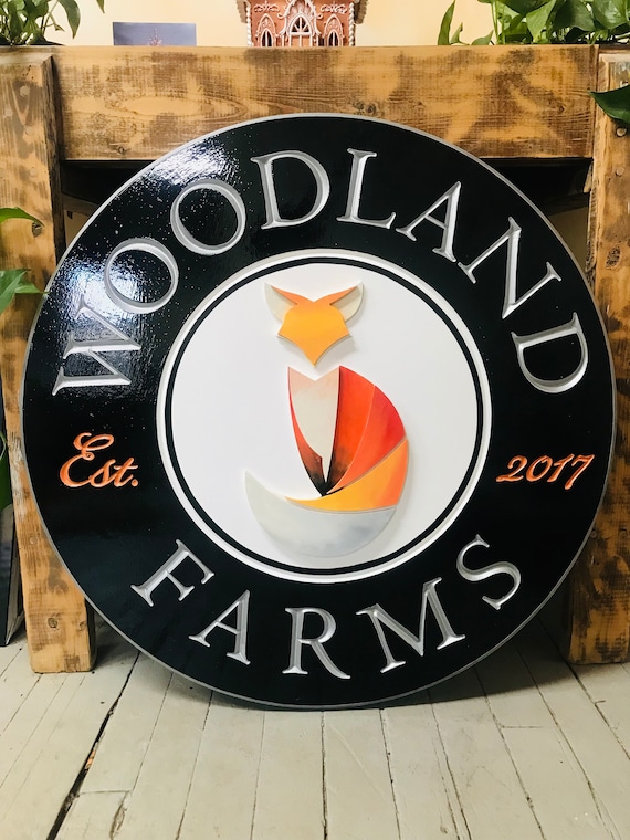 Custom Carved Sign Circular Sign Hand Painted Sign Hanging | Etsy