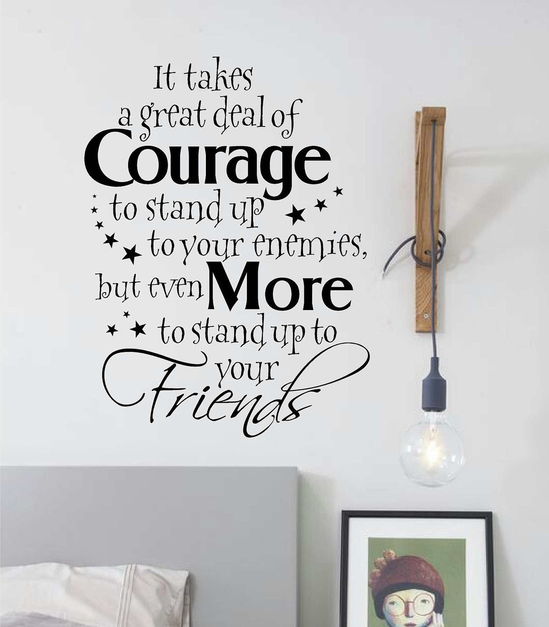 It Takes a Great Deal of Courage Wall Quote, Wall Decal, Vinyl Letters ...