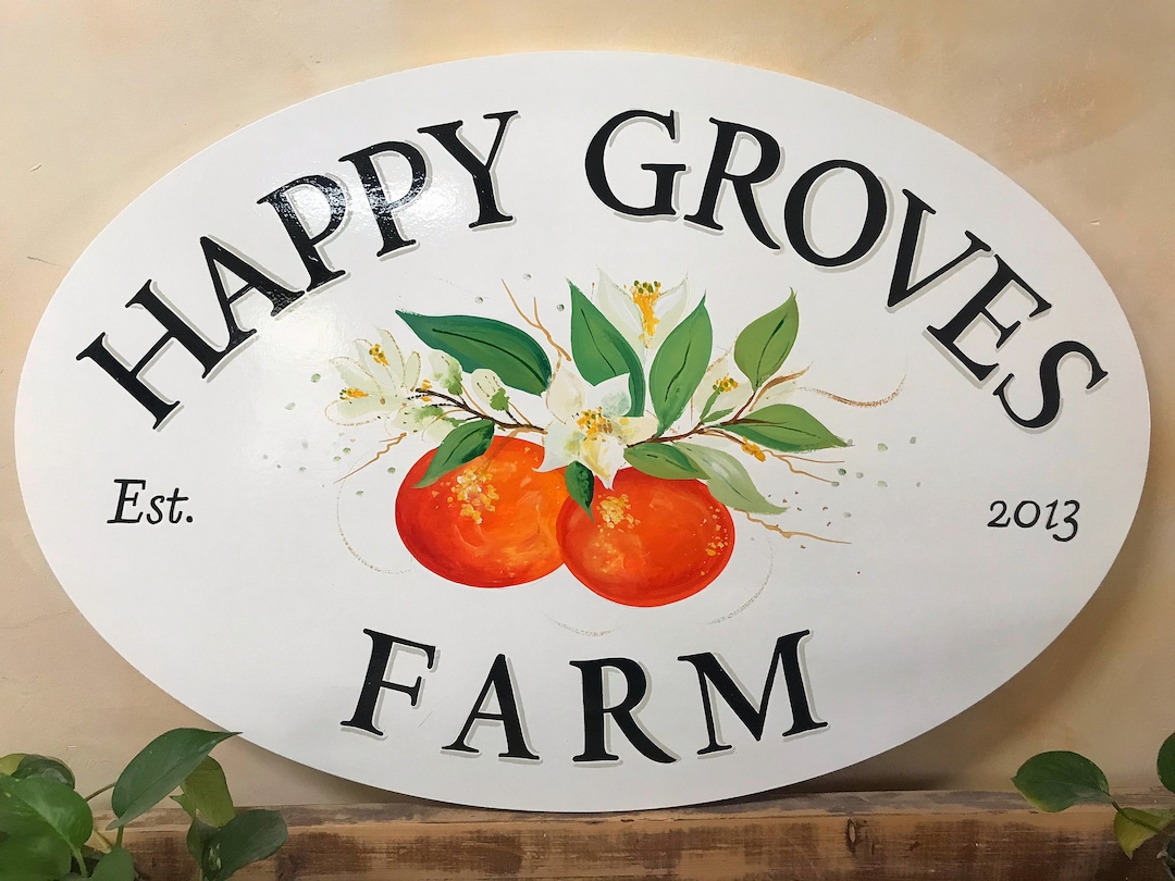 Custom Wooden Farm Sign, Hand Painted Sign, Outdoor Hanging Sign - Etsy