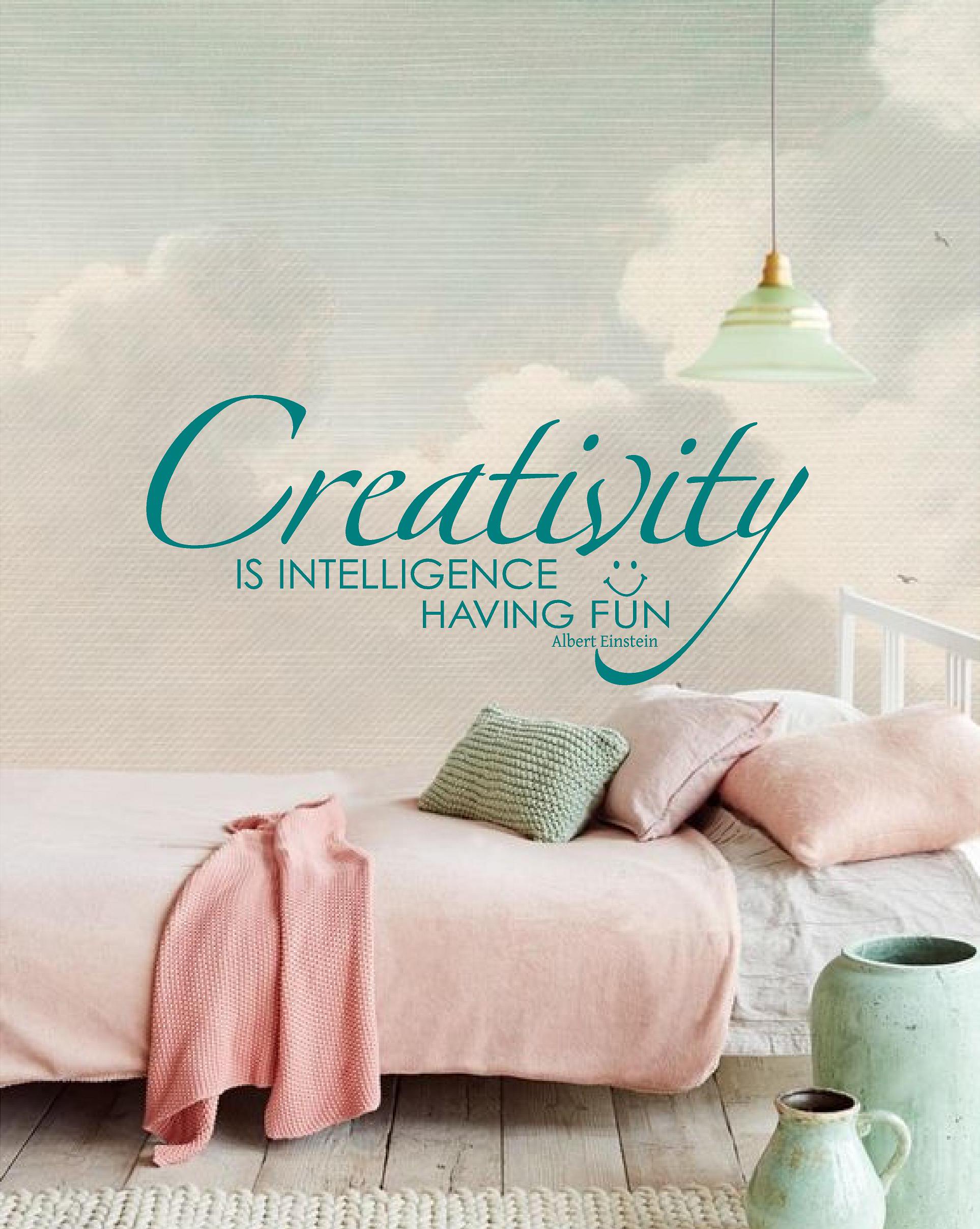 Creativity is Intelligence Having Fun Wall Decal,vinyl Letters ...