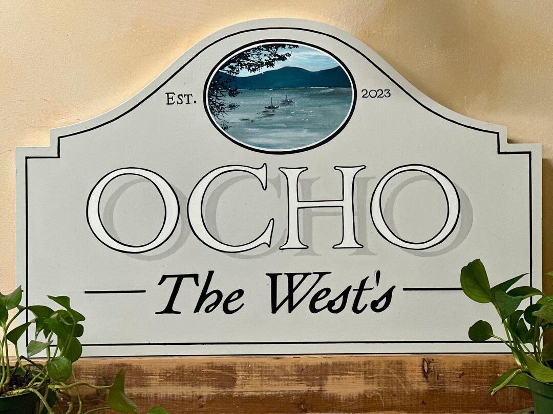 Custom Lake Front Sign, Hand Painted Wooden Sign, Hanging Sign - Etsy