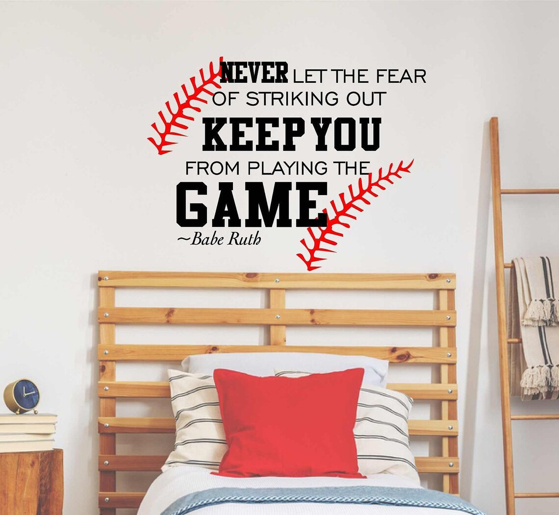 Inspirational Babe Ruth Wall Decal Vinyl Letters Multiple | Etsy
