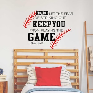 Inspirational Babe Ruth Wall Decal, Vinyl Letters, Multiple Colors ...