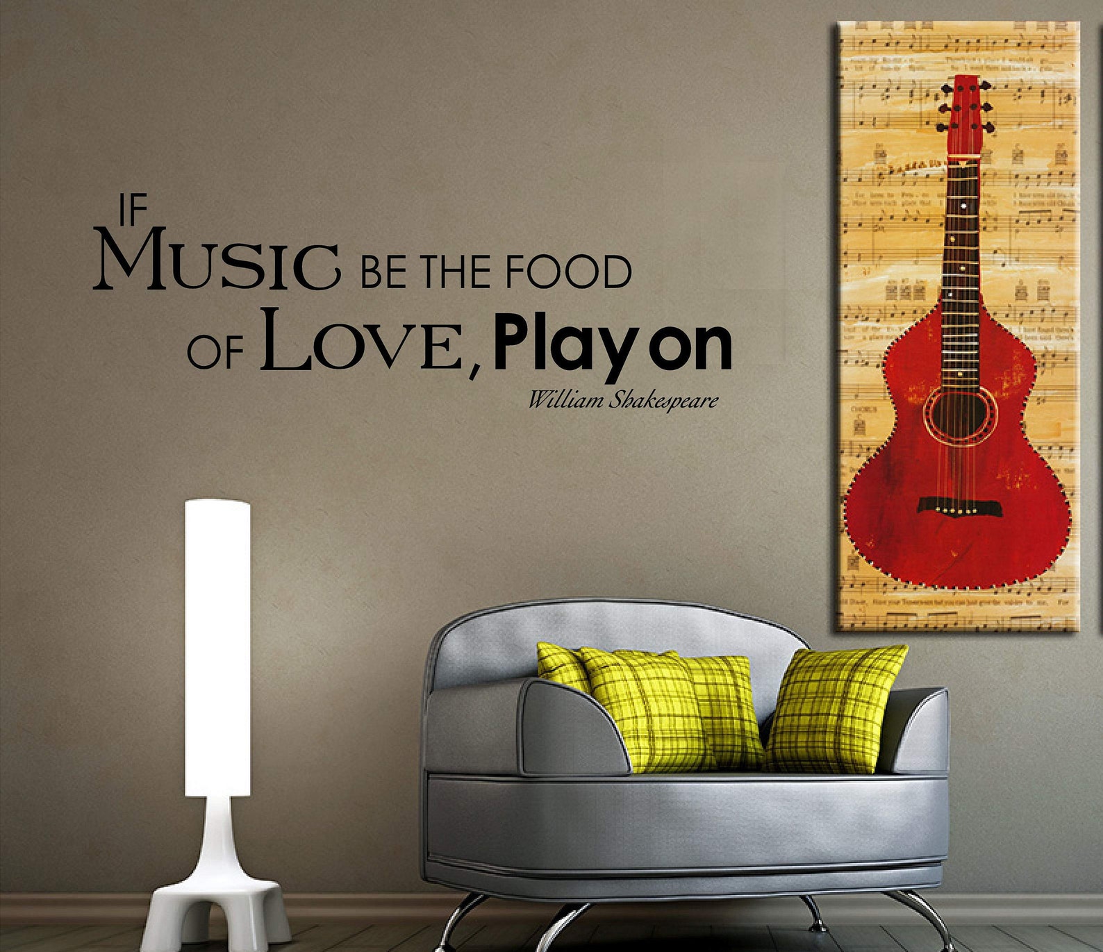 If Music Be the Food of Love, Play on Inspirational Wall Quote, Weall ...