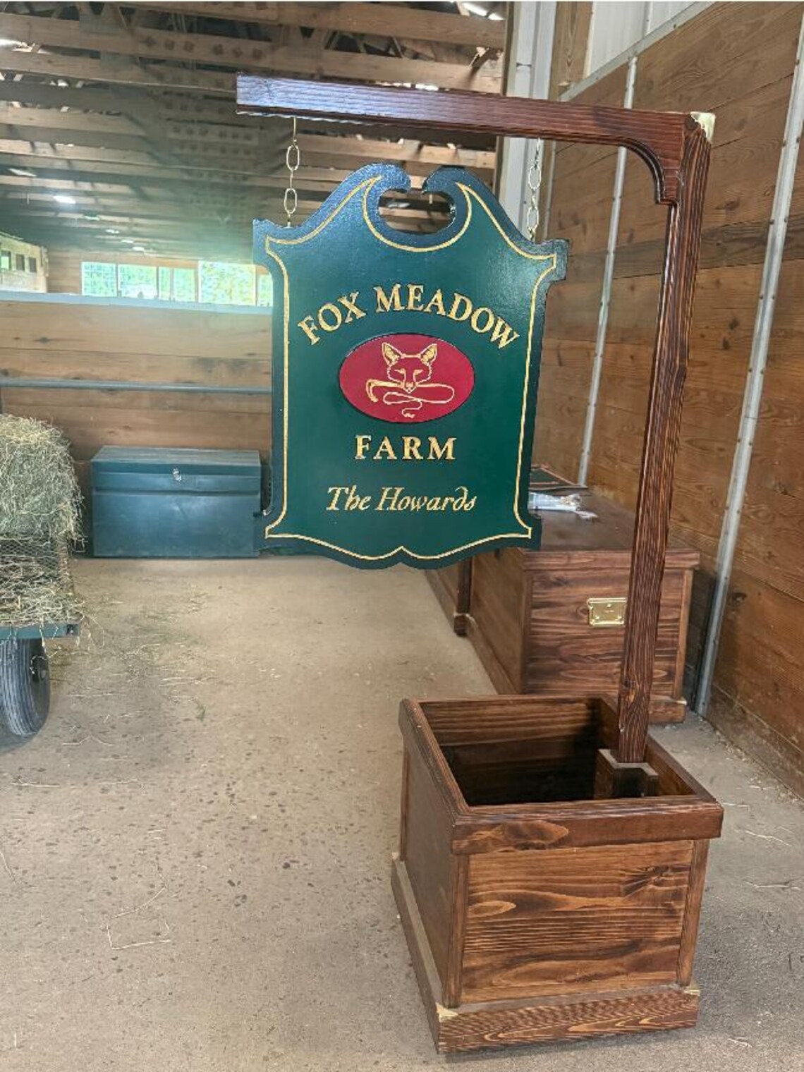 Custom Carved Outdoor Farm Sign, HDU 3D Sign, 23K Gold Leaf Sign ...