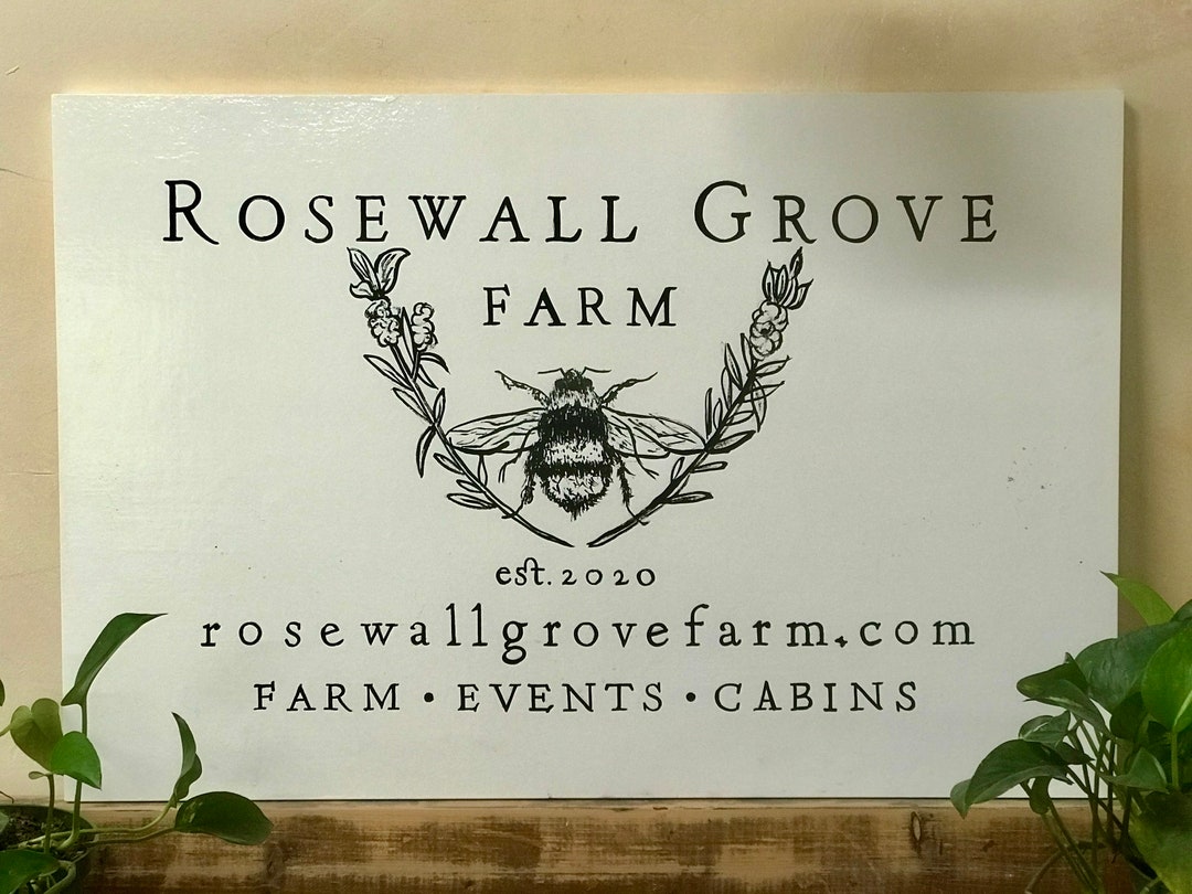 Custom Hand Painted Wooden Farm Sign, Exterior Weatherproof Hanging ...