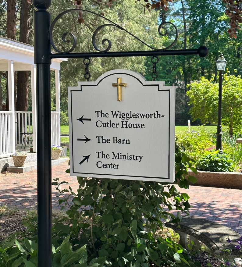 Custom Outdoor Directory Carved Letters With 3D Gold Leaf - Etsy